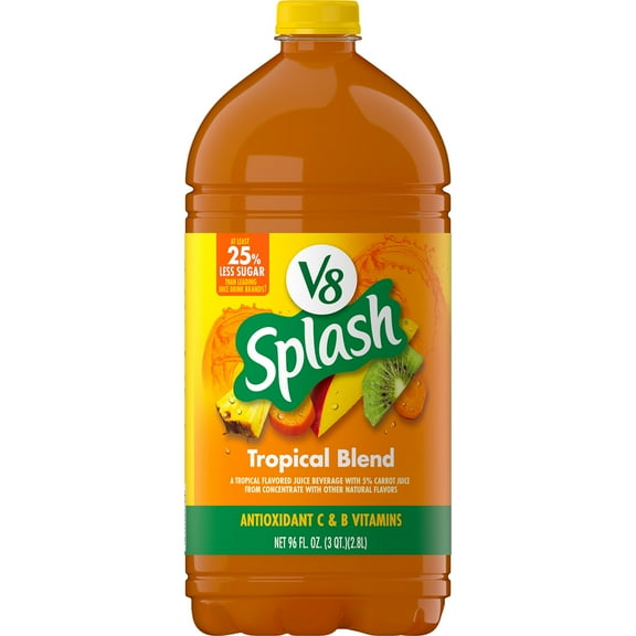 (4 pack) V8 Splash Berry Blend Flavored Beverage, 12 fl oz Bottle (24 ...