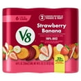 V8 Strawberry Banana Blends Juice, 100% Fruit & Veg, 8 fl oz Can, 6 Ct ...