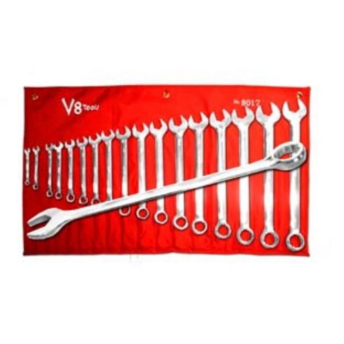 V8 Tools Inc 17 Piece SAE Standard Length Combo Wrench Set - Walmart.com