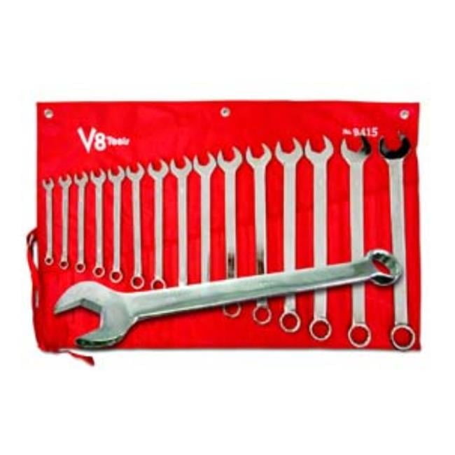 V8 Tools Inc VT9415 15 Piece SAE Long-Pattern Combo Wrench Set ...