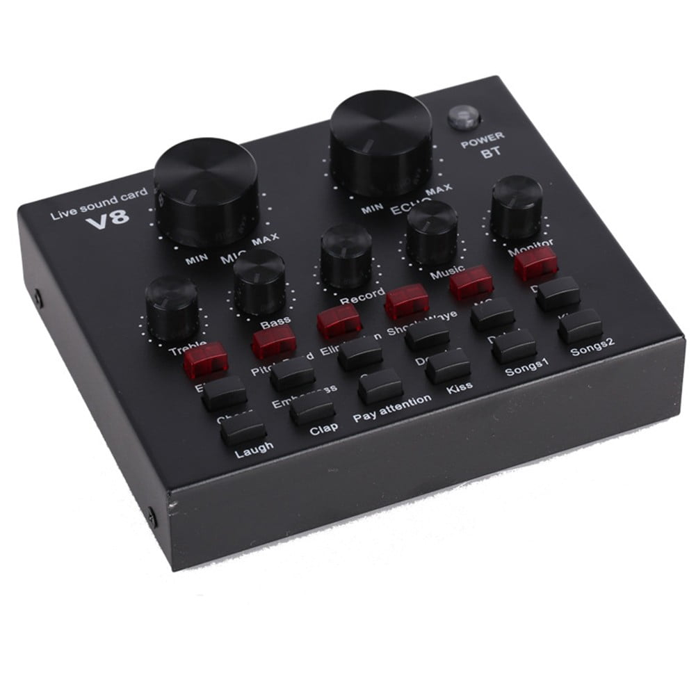 V8 V8S USB Audio Mixer and Sound Card for Live Broadcast and Recording ...