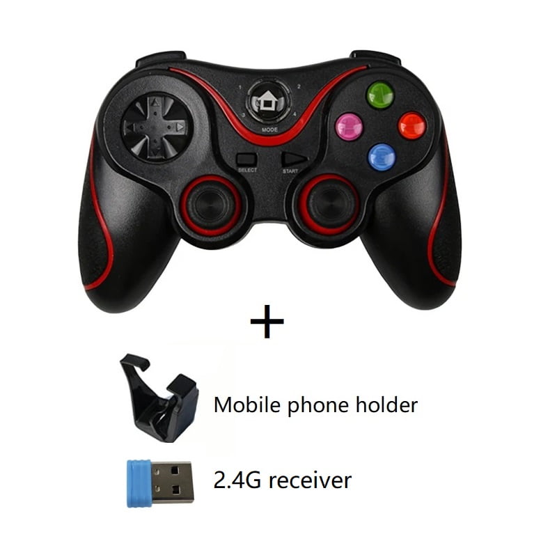 V8 Wireless Game Controller Joystick Gamepad with Phone Holder for ...