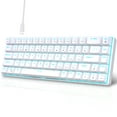 V800 68 Key Gaming Keyboard Double Shot Clicky Switches Two Color ...