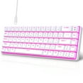 V800 68 Key Gaming Keyboard Double Shot Clicky Switches Two Color ...