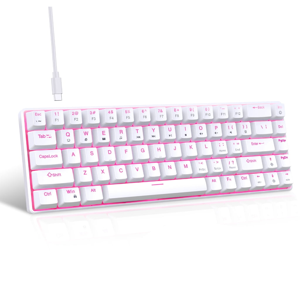V800 68Keys Corded Mechanical Keyboard Double Shot Backlits for Gamer ...