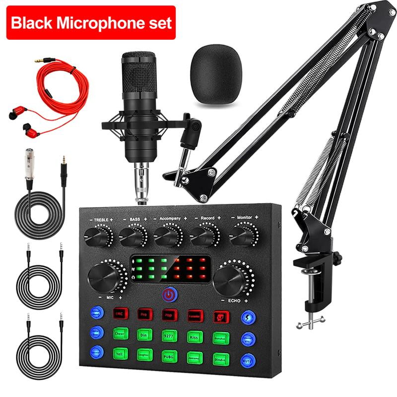 V8S Podcast Equipment Bundle, Live Sound Card and BM800 Microphone Condenser ,Recording ...