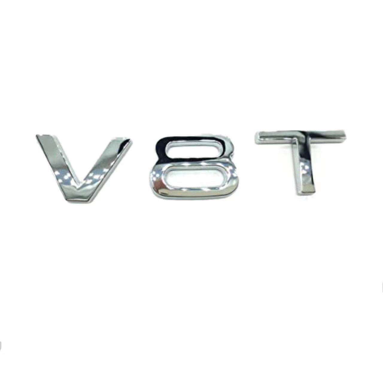 V8T Emblem for AUD Car Styling Fender Side Badge Discharge Logo Sticker ...