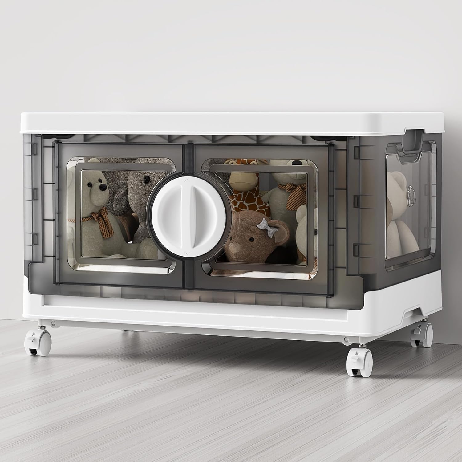 V9 28Gal Storage Bins with Lids, Stackable Collapsible Storage Bins ...