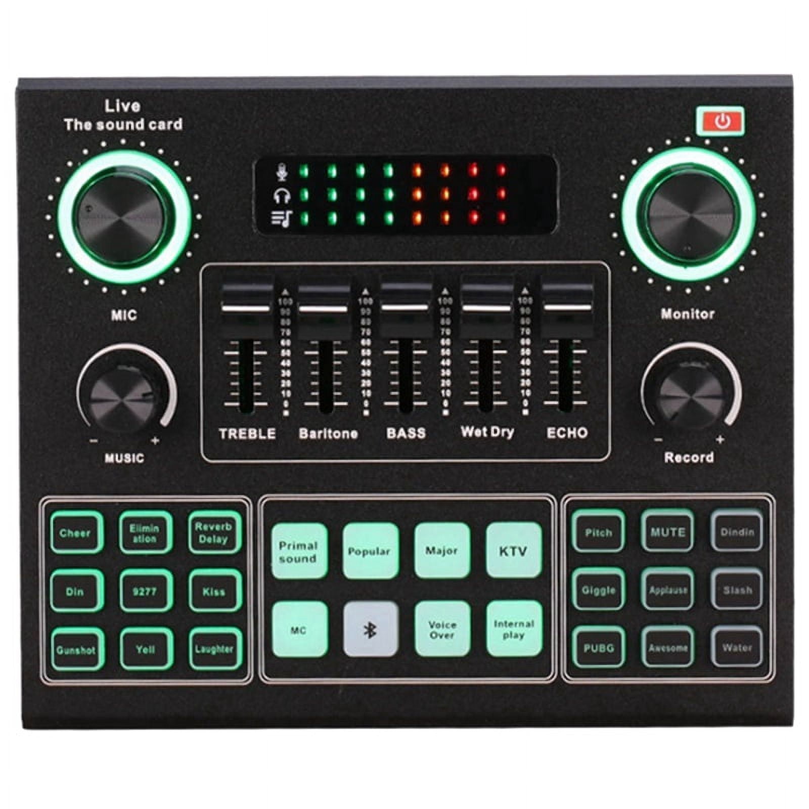 V9 Bluetooth Sound Card USB Headset Web Radio Real Time Sound Card ...