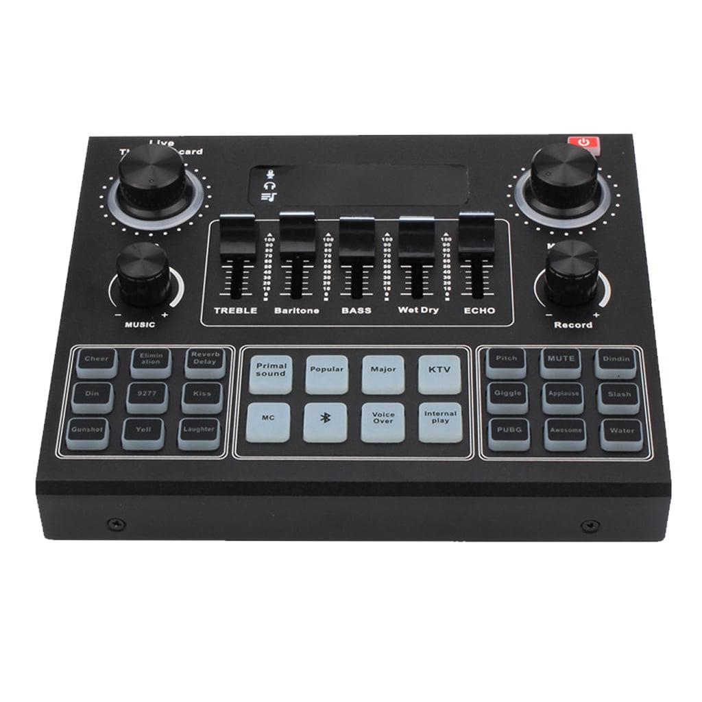 V9 Bt Sound Card USB Headset Microphone Webcast Live Streaming Sound ...