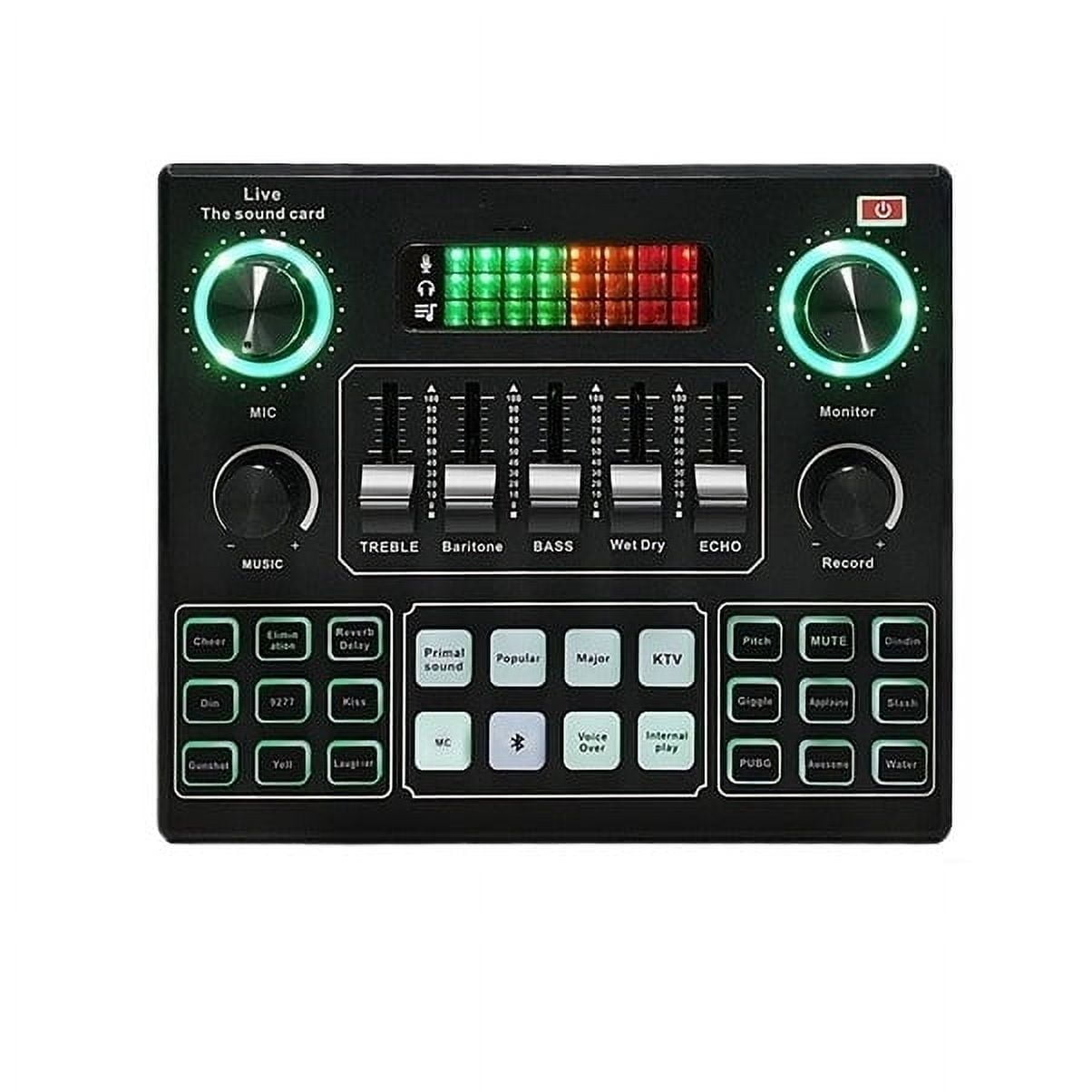 V9 Sound Card Live Sound Card for PC Cellphone HIFI Mixer Record ...