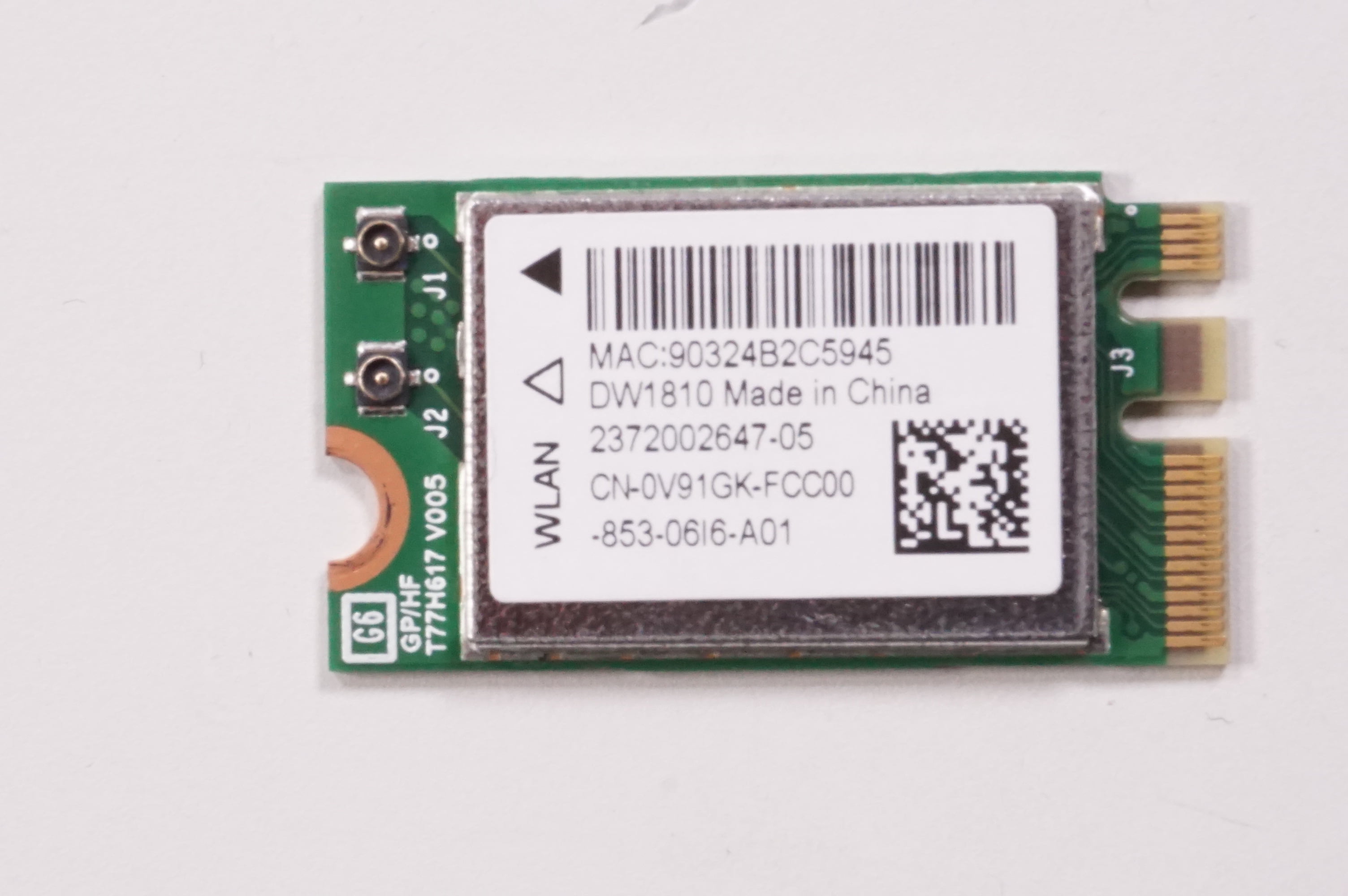 V91GK Dell Wireless Card I3573-P269BLK-PUS I5565-0020GRY Inspiron 5770 ...