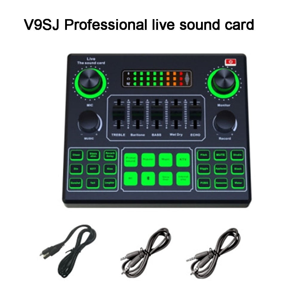 V9SJ Audio Studio Mixer Sound Card for Live Broadcast and Gaming ...
