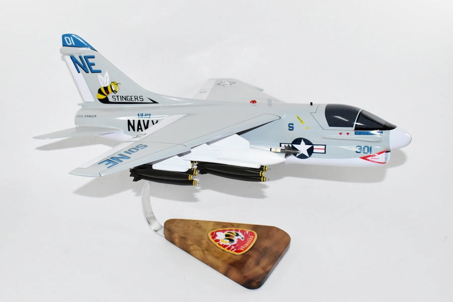 VA-113 Stingers A-7 Corsair Model, LTV, 1/31 Mahogany Scale Model, Navy ...