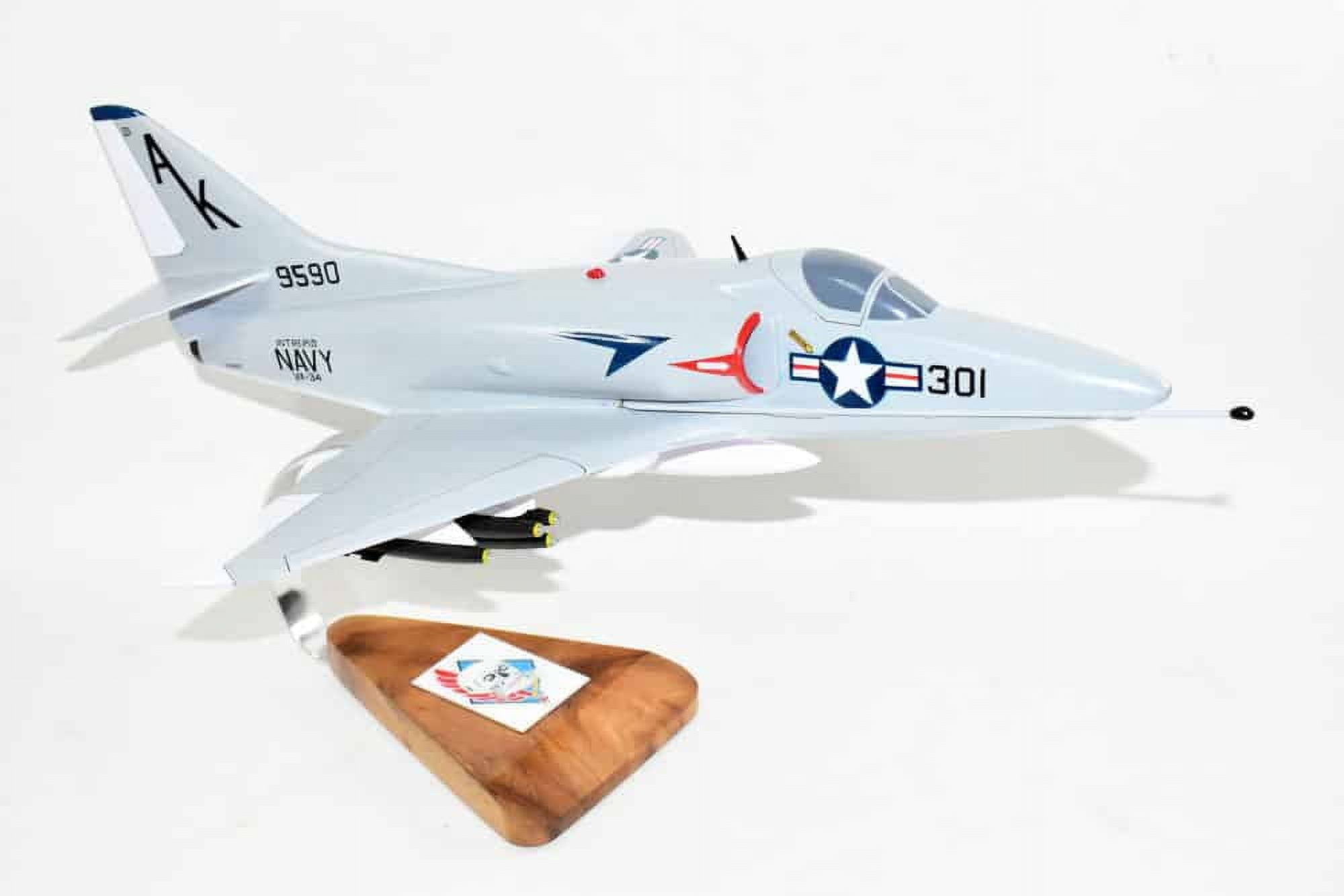VA-34 Blue Blasters A-4 Model, 1/27th Scale, Mahogany, Navy - Walmart.com