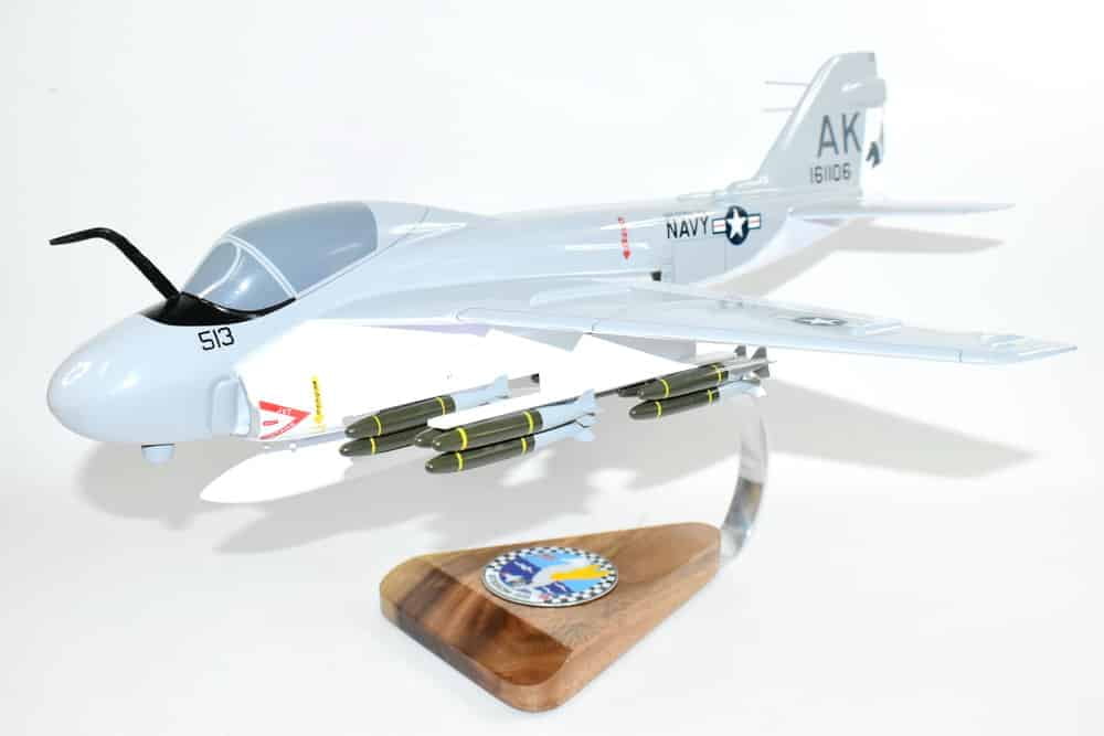 VA-55 Warhorses A-6E (1985) Intruder Model, 1/36th Scale, Mahogany ...