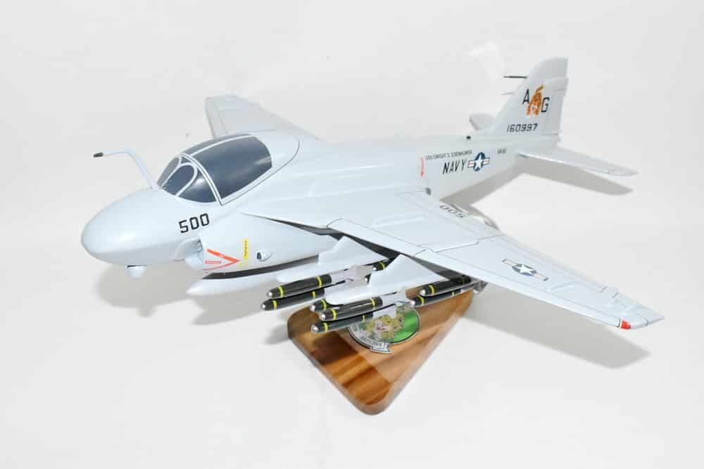 VA-65 Fighting Tigers (1980) A-6 Intruder Model, 1/36th Scale, Mahogany ...