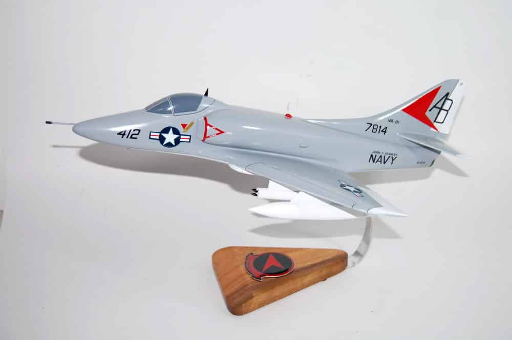VA-81 Sunliners A-4c 1973 USS Kennedy Model, 1/27th Scale, Mahogany ...