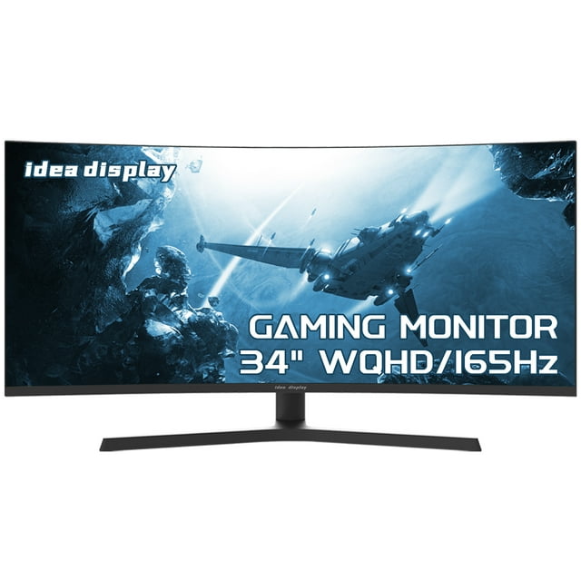 VA 34-inch Curved Gaming Monitor 165Hz 1440P WQHD, Freesync HDR, 1ms ...