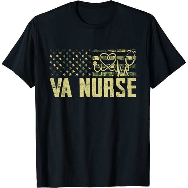 VA Nurse Camouflage USA Flag Patriotic Nurse Week T-Shirt - Walmart.com