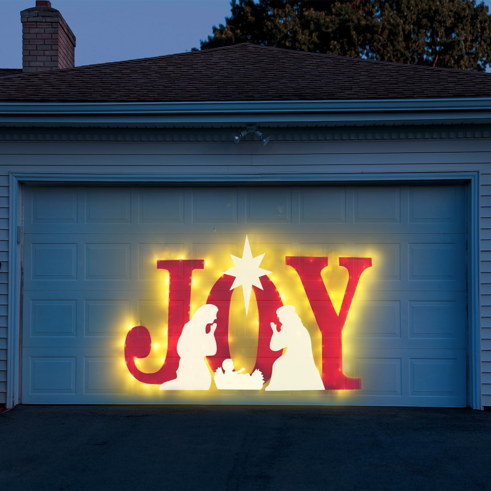 VABAMNA Lighted Nativity MMF7 Decorations Set Outdoor, Large Nativity ...