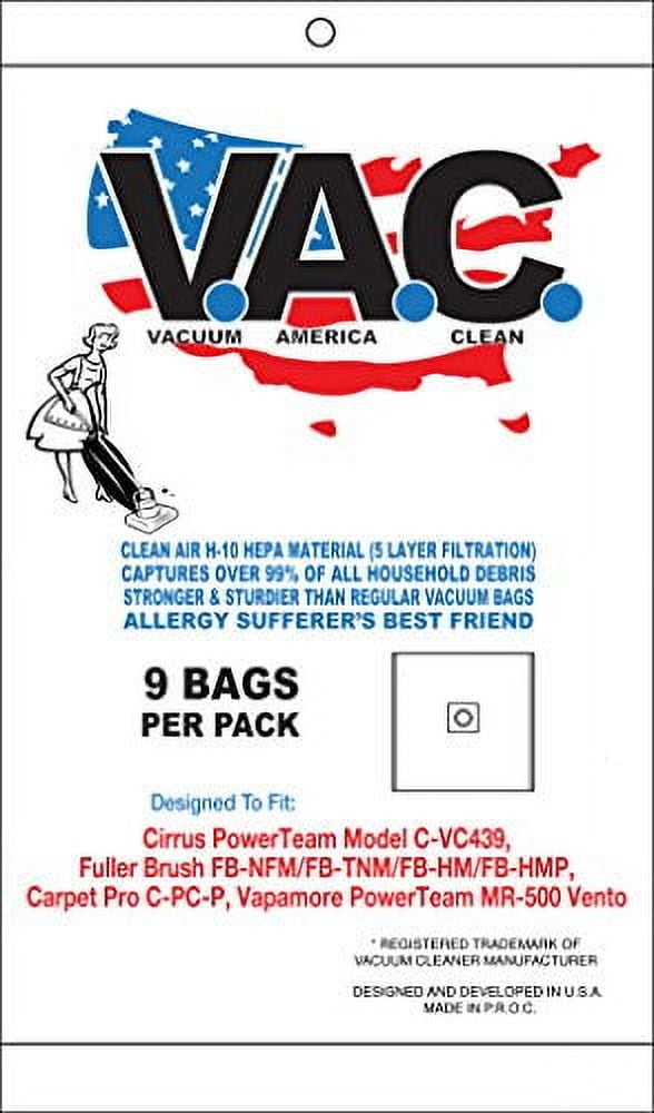 VAC 35 Cirrus Power Team Model C-VC439, Fuller Brush FB-NFM/FB-TNM/FB ...