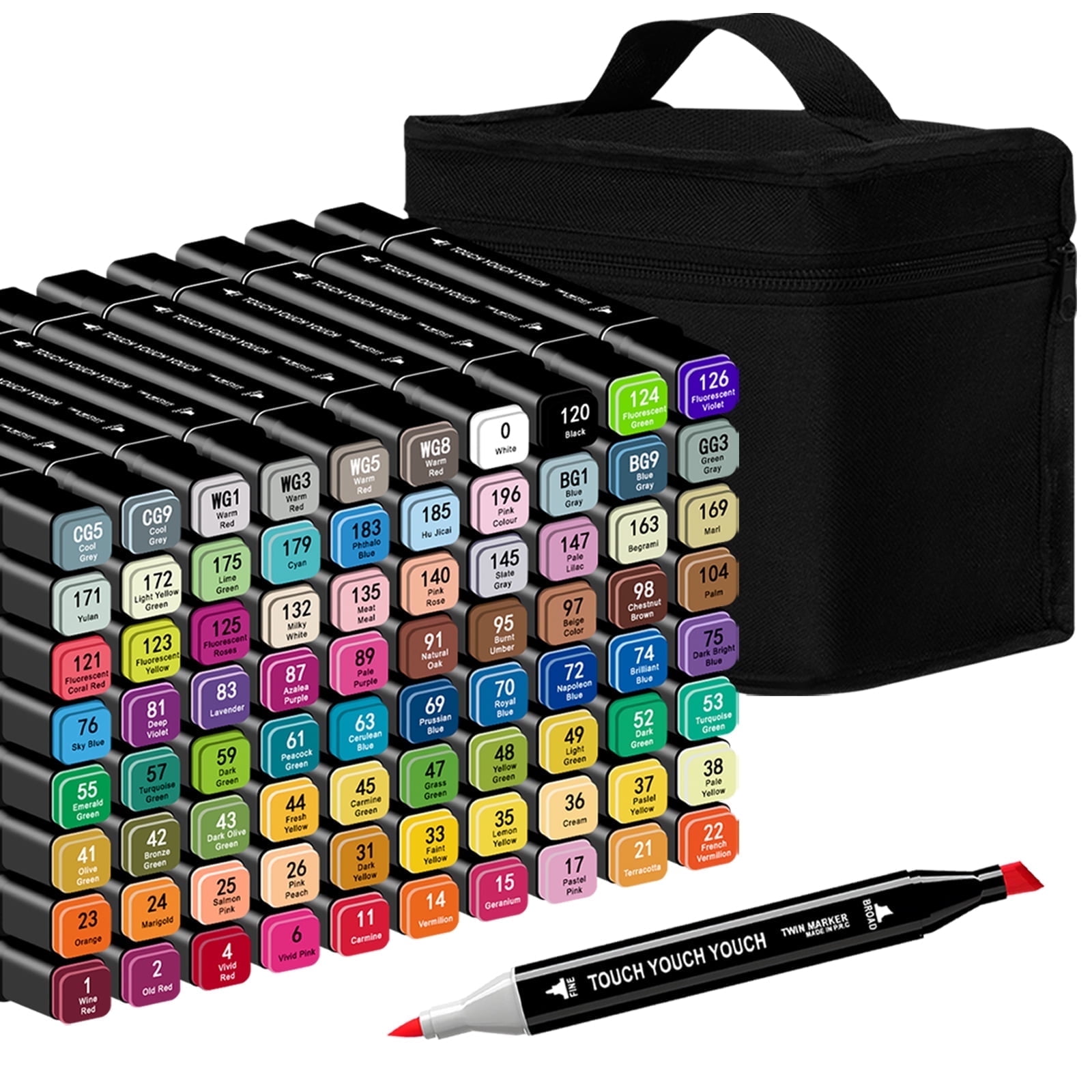VACHAN SPORTS 80pcs Art Markers Set - Double-Headed Coloring and ...