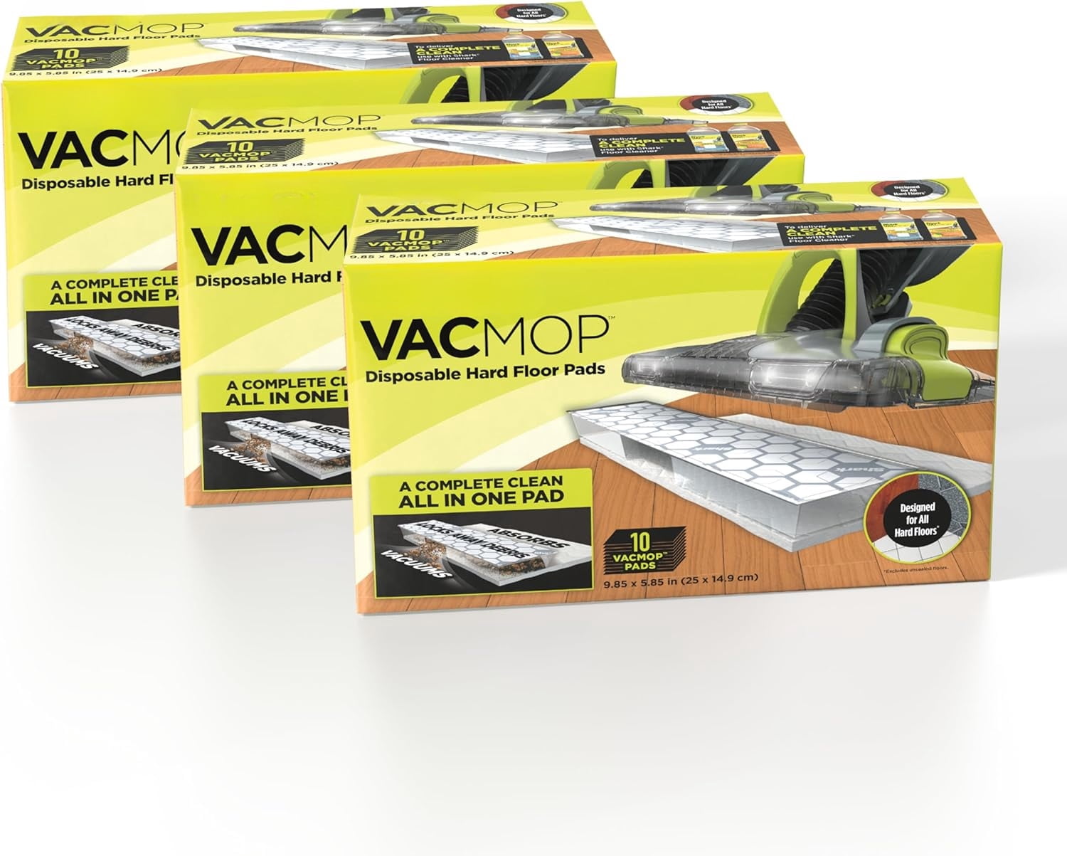 VACMOP Disposable Hard Floor Pad Refills, Compatible with VM252 & VM180 ...