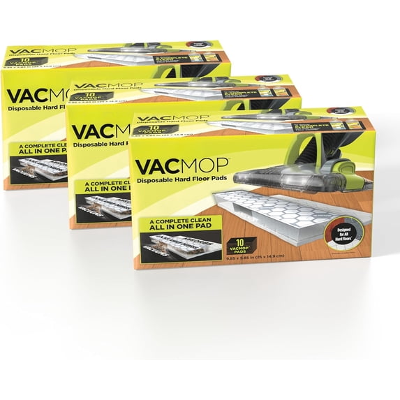 VACMOP Disposable Hard Floor Pad Refills, Compatible with VM252 & VM180 ...