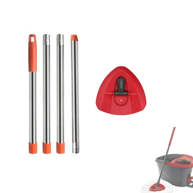 VACUSHOP 4-section Spin Mop Replacement Head Handle + 1 Base for O ...