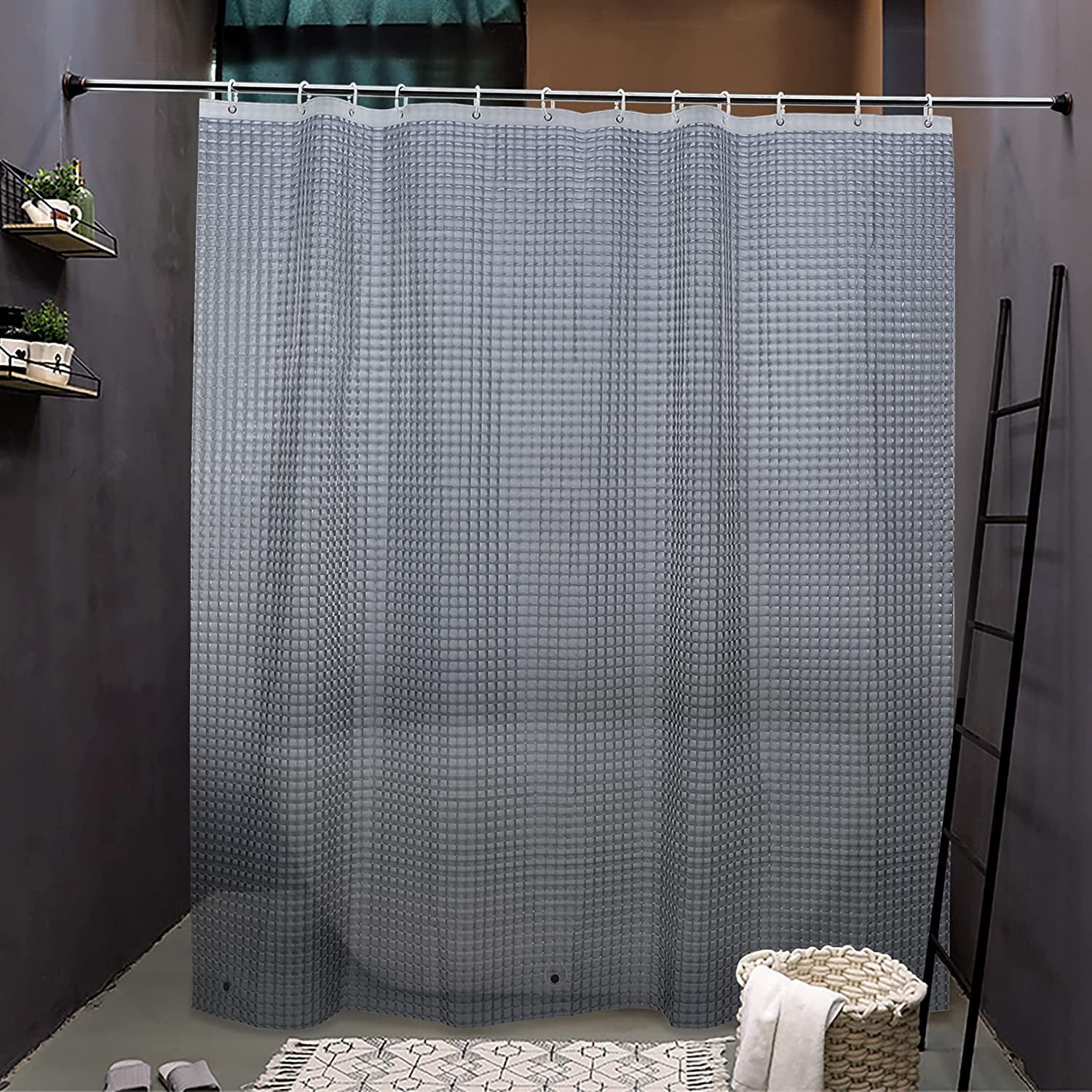 VACUSHOP 72"x72" EVA Clear Shower Curtain Liner, Water Repellent Mould ...
