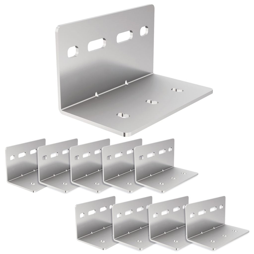 VADANIA 10pcs Heavy Duty L Bracket for #2576 Series Drawer Slides, 90 ...