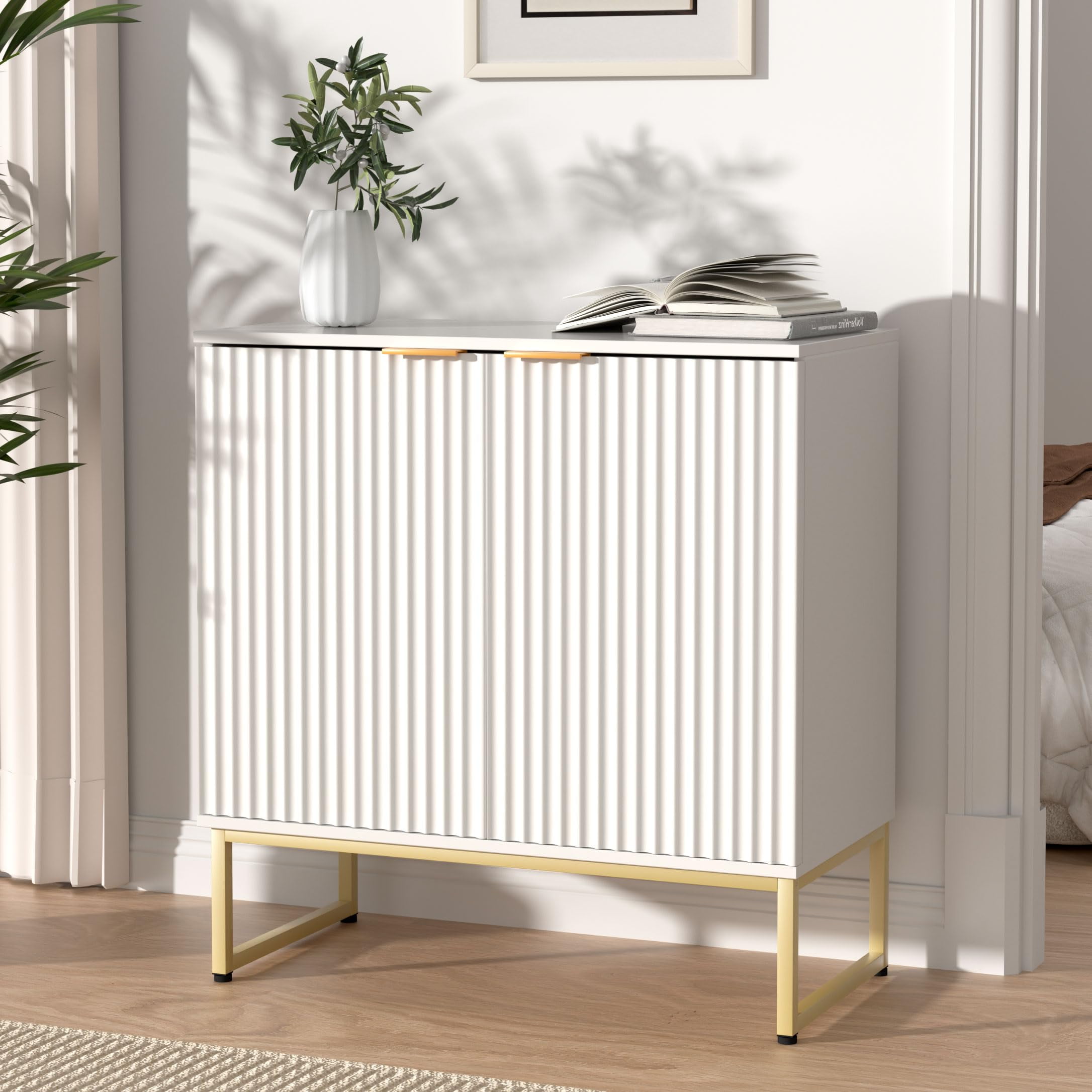 VAFHYLLIS Fluted Buffet Cabinet, Sideboard, 31.5“ Wooden sideboards and ...