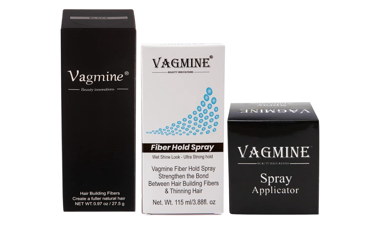VAGMINE Combo Pack of Hair Fiber Spray Applicator Pump Hair Building ...