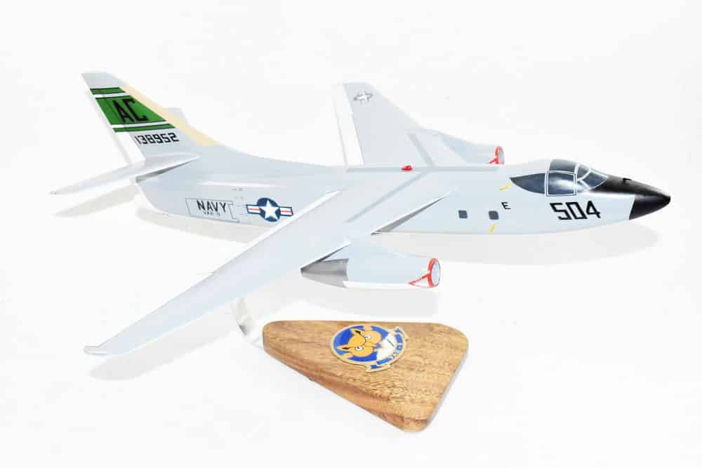VAH-9 Hoot Owls A3D/A-3B Skywarrior Model, 1/50th Scale Model, Mahogany ...
