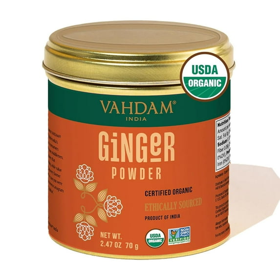 VAHDAM Organic Ginger Powder 2.47oz Made from 100% Raw Ginger Root ...