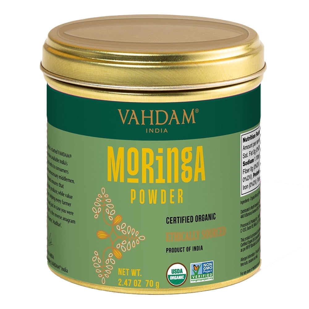 VAHDAM, Organic Moringa Powder (2.47oz) Non-GMO & Gluten Free Moringa ...