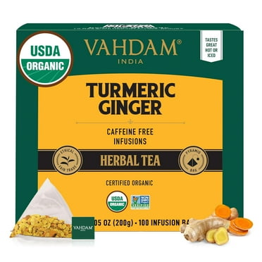 OS Organic Side Herbal Tea's Bundle of 5 boxes. (100 Tea bags) Turmeric ...