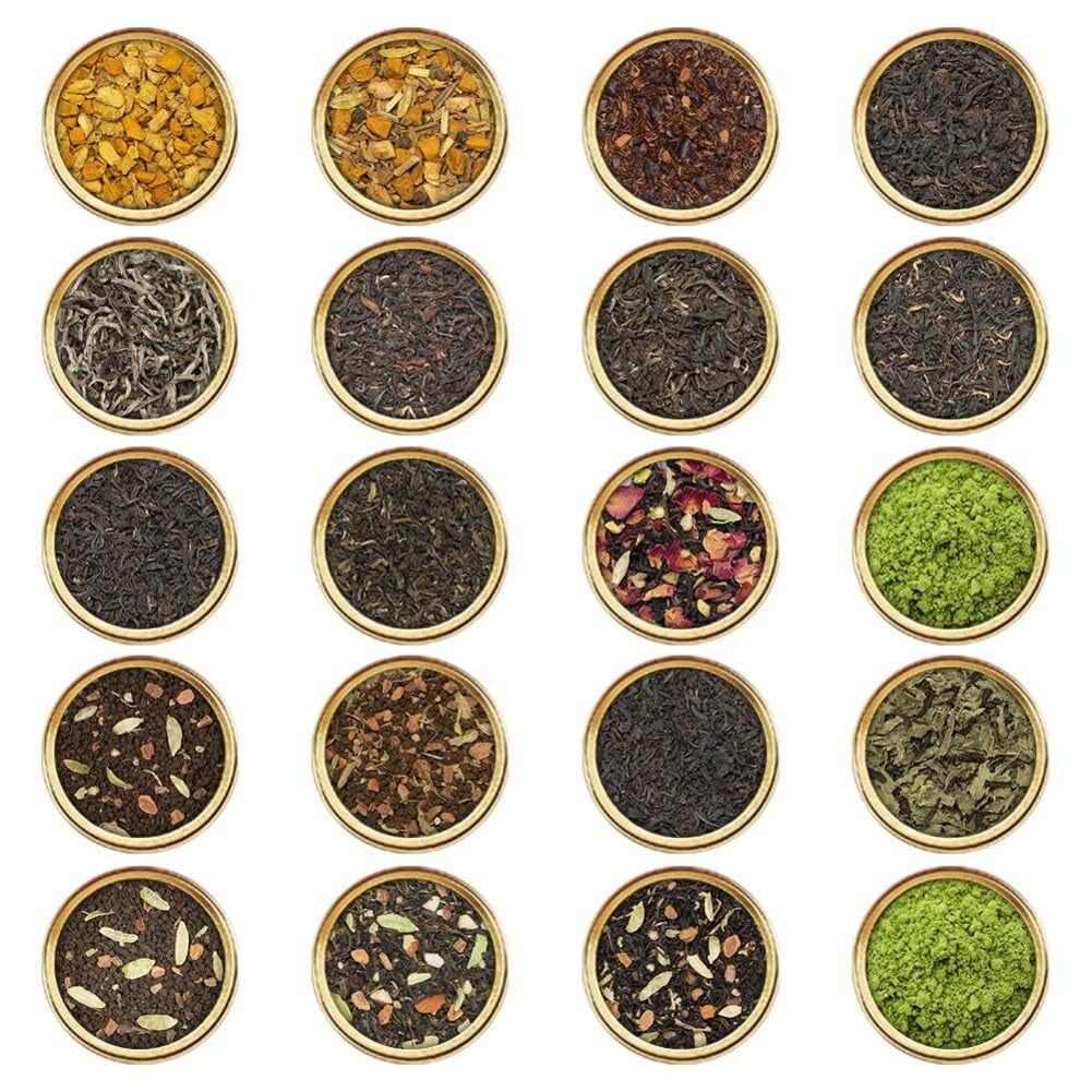 VAHDAM, World Top 20 Tea Sampler - Black, Green, Chai, Herbal Tea ...