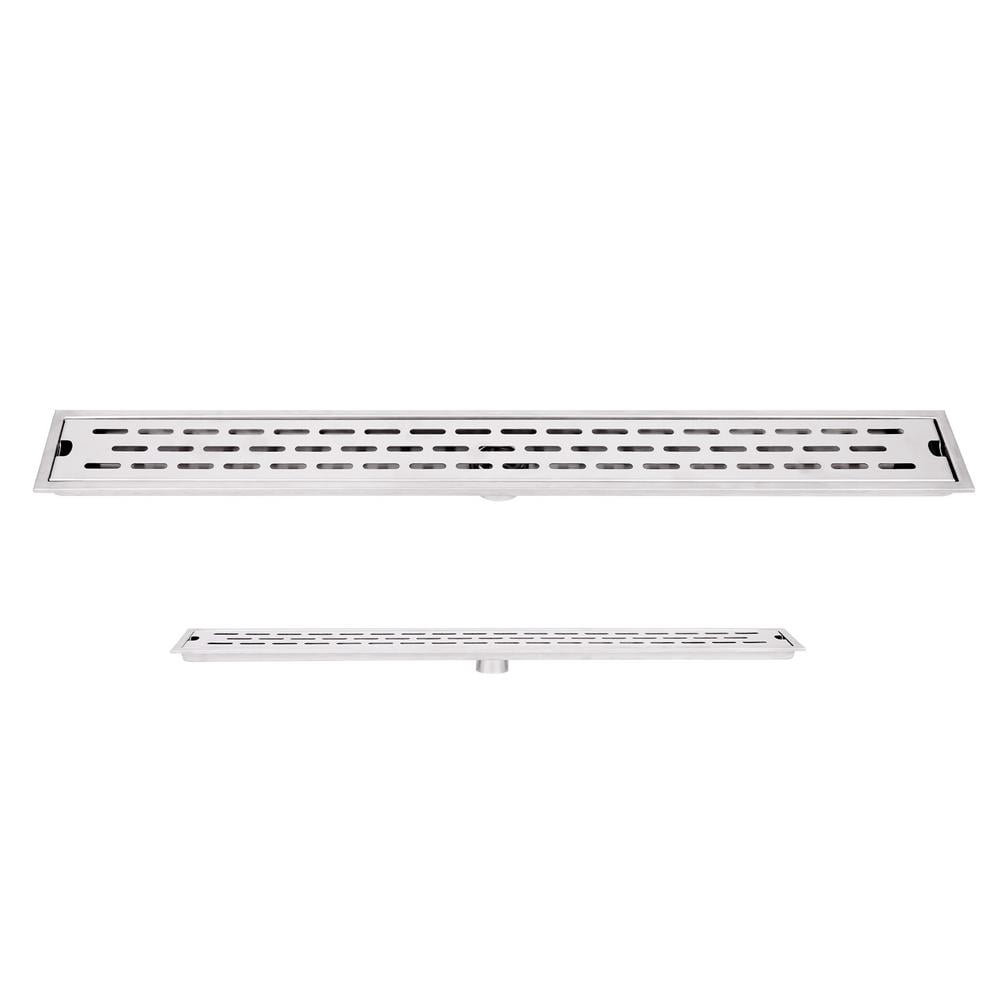 VAHIGCY 31-Inch Linear Shower Drain with Tile Insert Grate ...