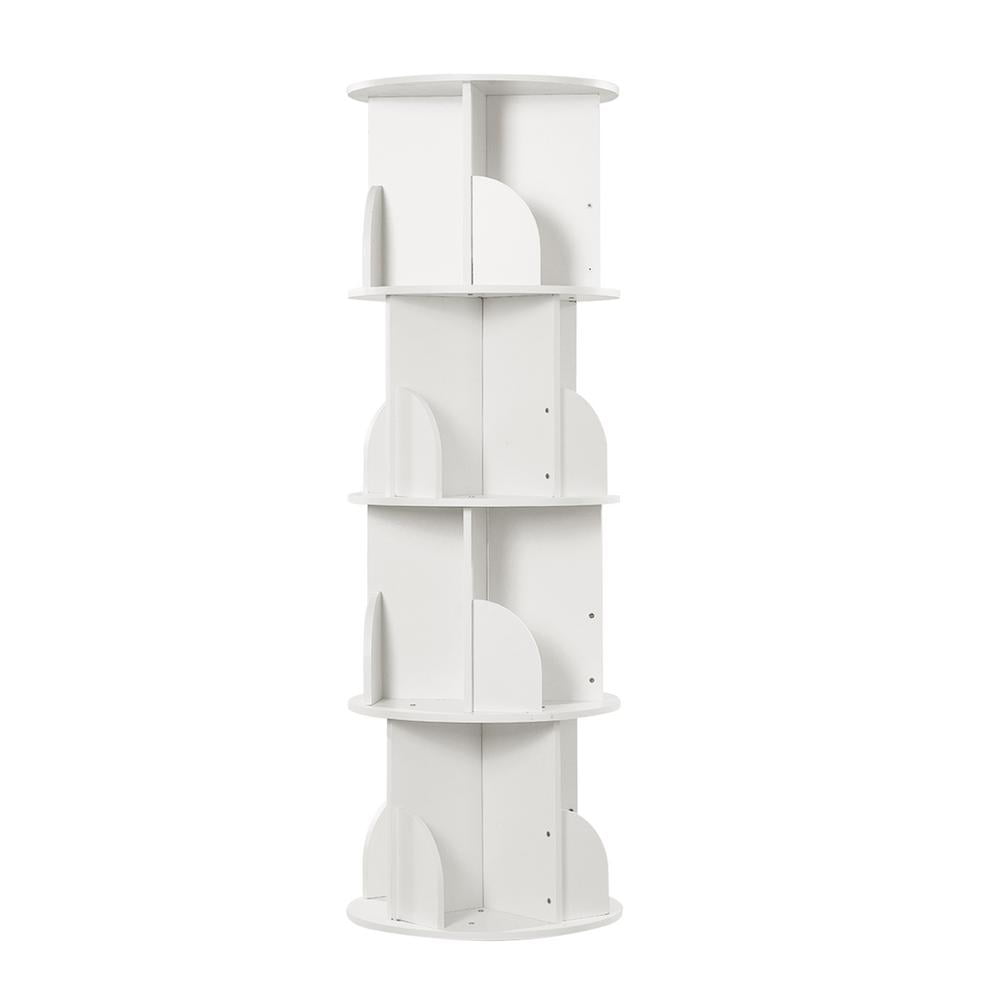 VAHIGCY 4 Tier Rotating Bookshelf, 360 ° Display Stackable Spinning ...