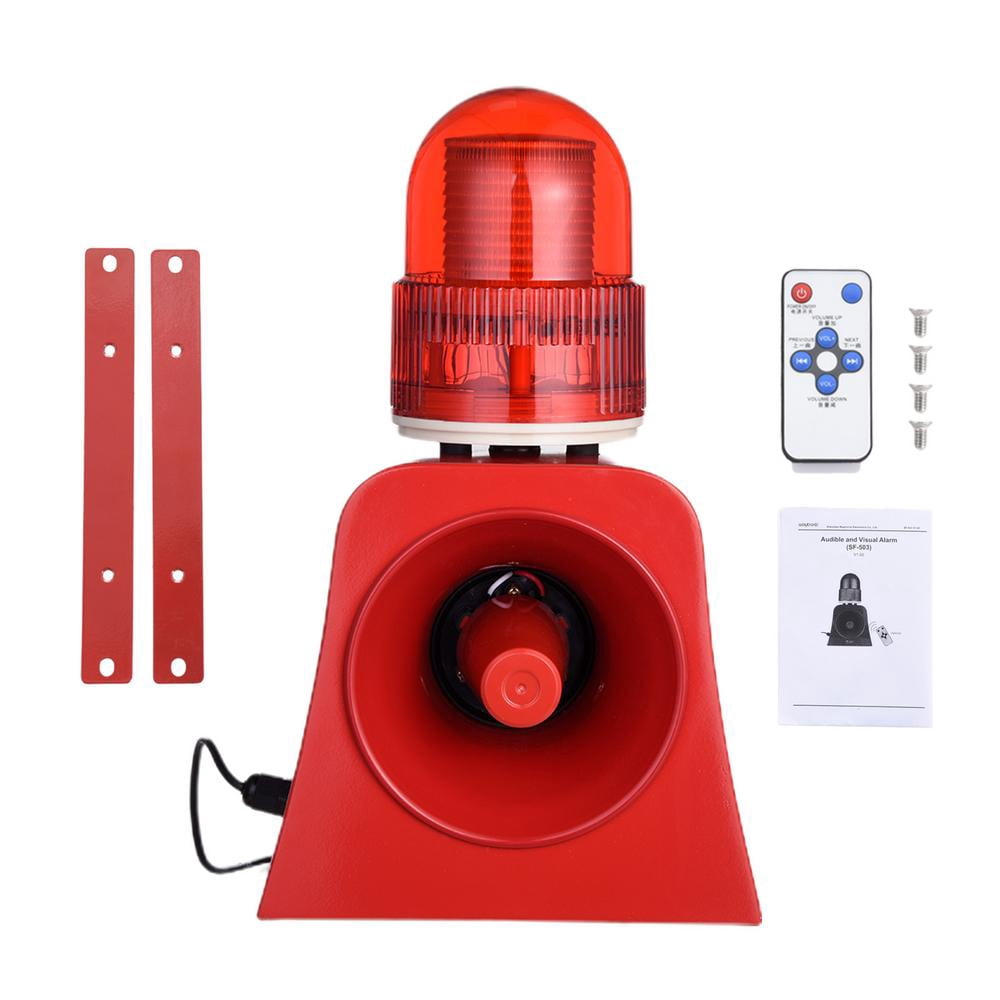 VAHIGCY Alarm Horn Siren Outdoor LED 120 dB Siren Alarm Versatile Loud ...