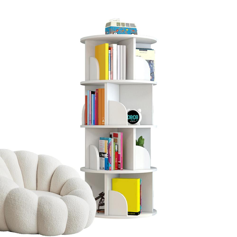 VAHIGCY Bookshelf Small Corner Bookcase 4 Tier Space-Saving Book Shelf ...