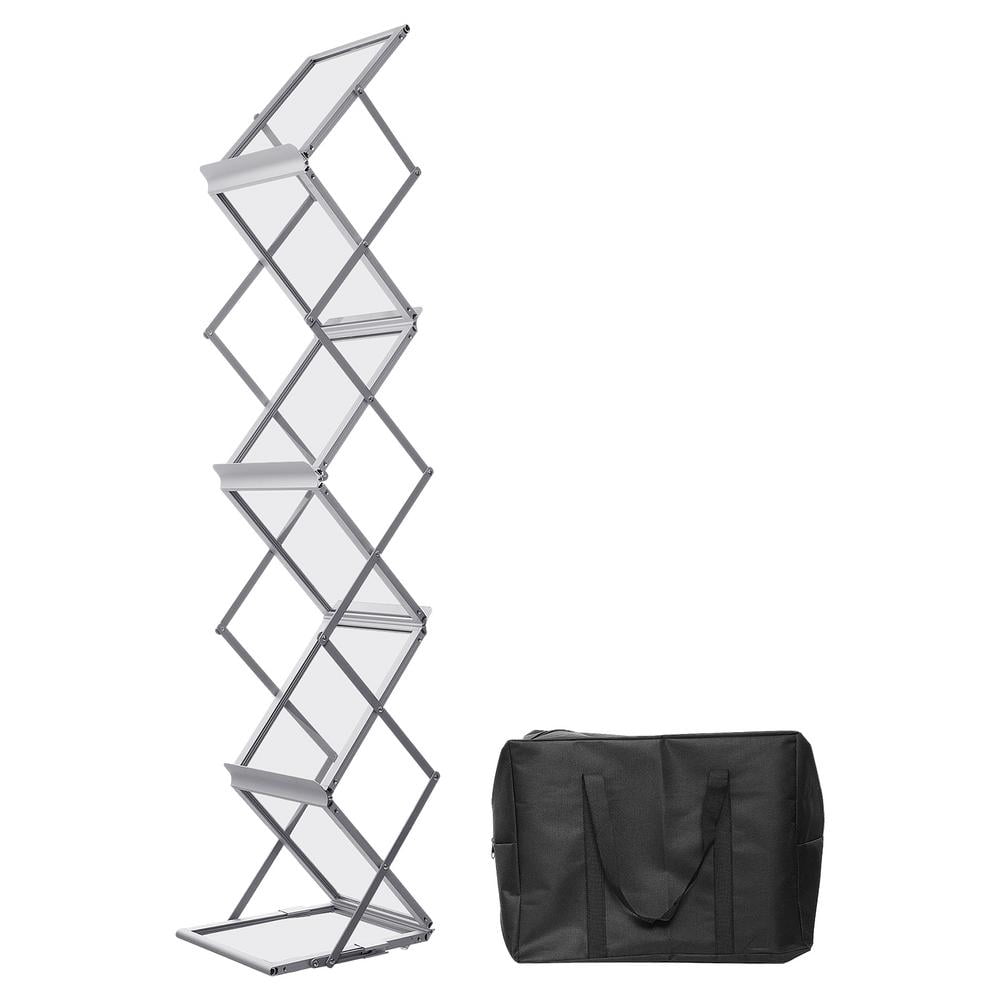VAHIGCY Brochure Holder Stand | Foldable Aluminum Pop up Design ...