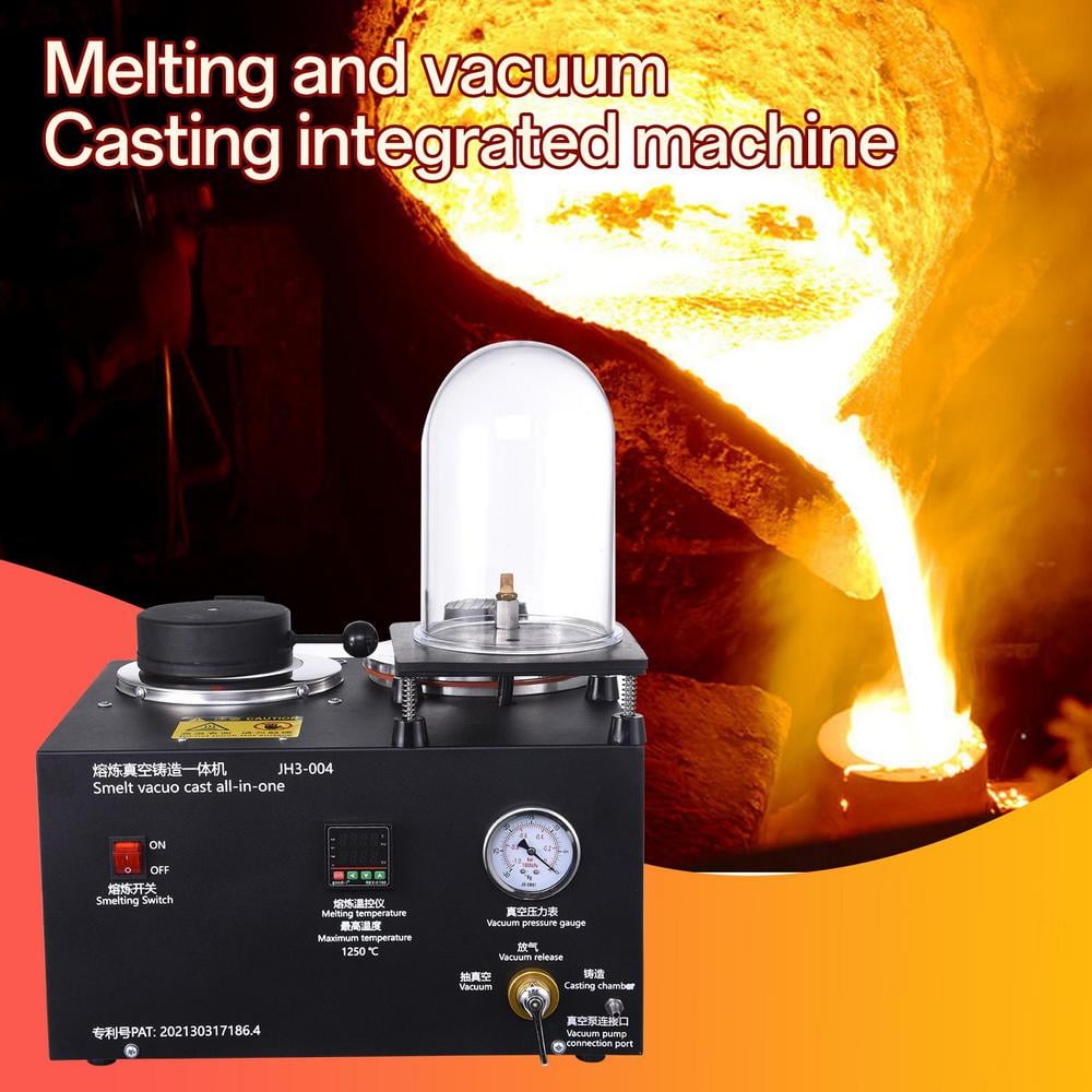 VAHIGCY Casting Machine 2L Precious Gold Furnace for Melting Gold Silver Siamese Casting Machine ...