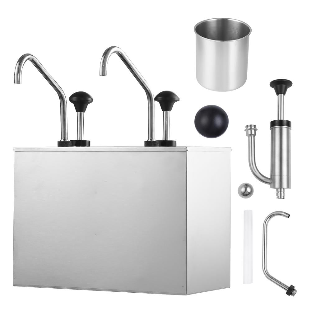 VAHIGCY Commercial Sauce Dispenser Pump Stainless Steel Condiment Pump ...