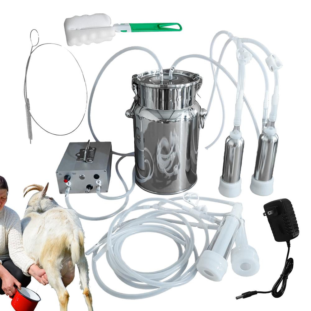 VAHIGCY Cow Milker Machine Electric Milking Machine 7L Milk Bucket Food ...