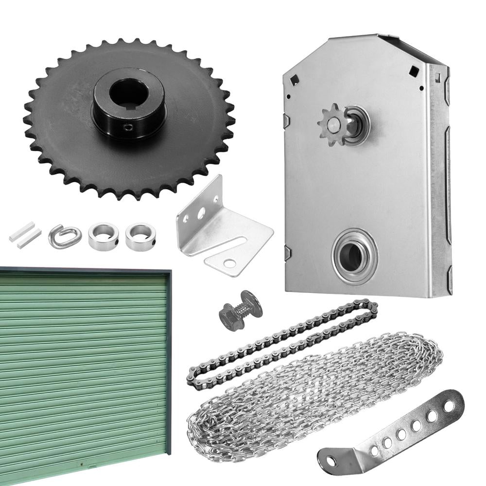 VAHIGCY Door Chain Hoist Replacement Kit Garage Roll up Door 4:1 Gear ...