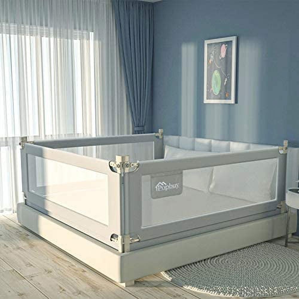 VAHIGCY Extra Long Toddler Bed Rails | Extra Long Bumper Safety Rails ...