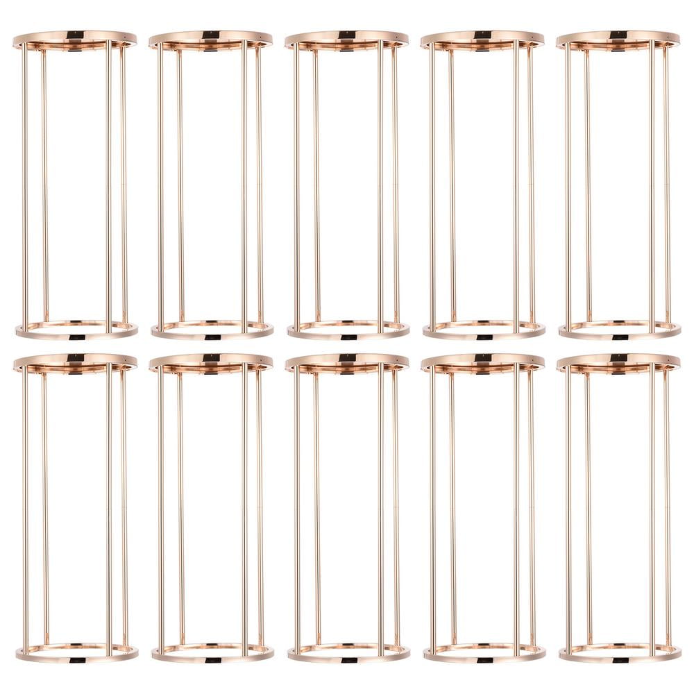 VAHIGCY Gold Wedding Flower Stand 10pcs Flower Stand Centerpiece Column ...